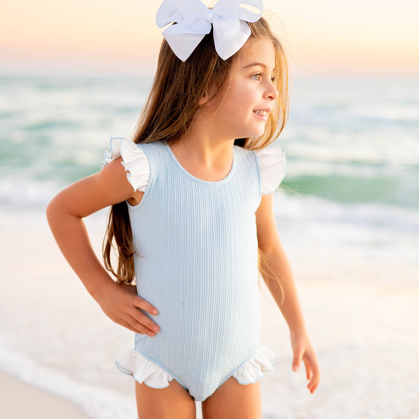 Girls One Piece - Boca Blue - XS - Shrimp and Grits Kids
