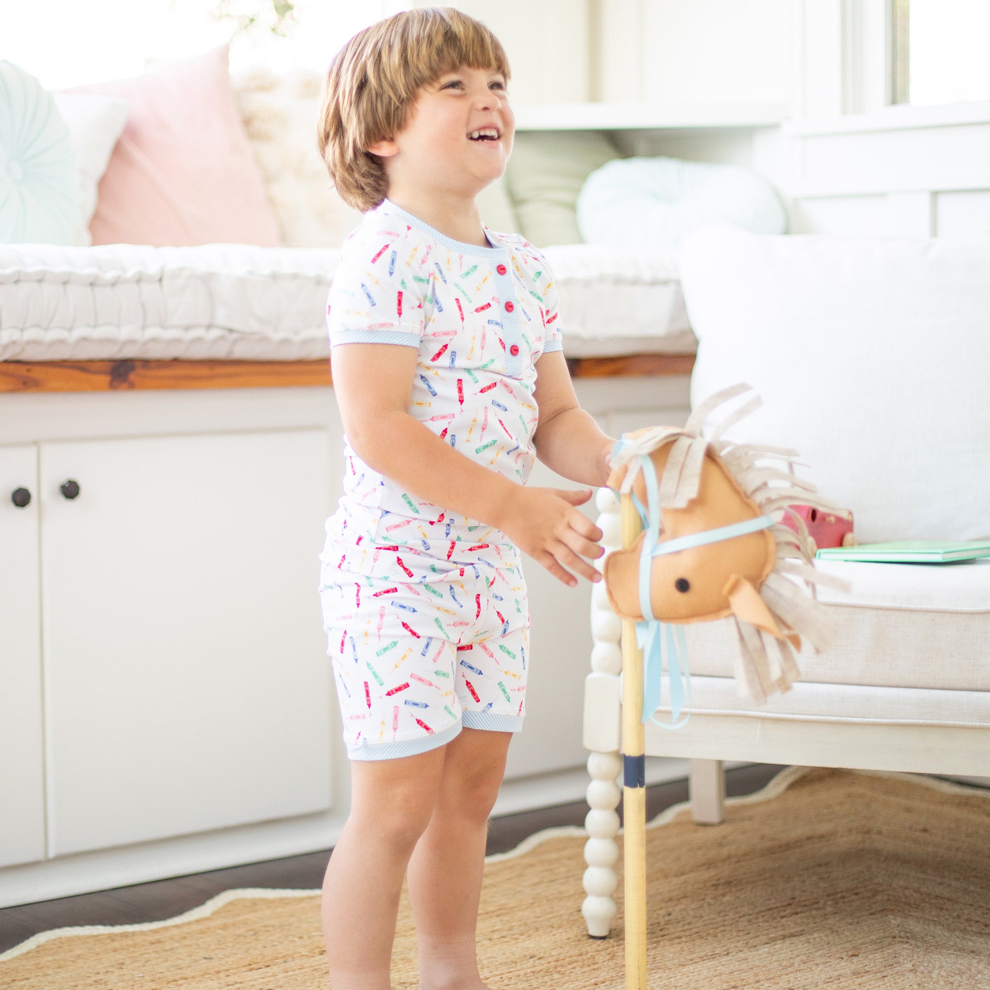 Kids Unisex Pajamas - Crayon Doodle - Shrimp and Grits Kids