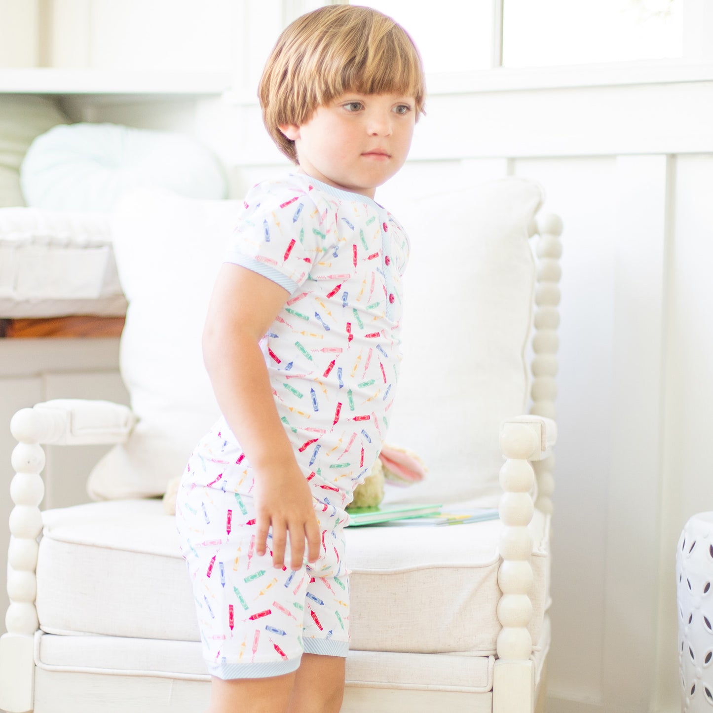 Kids Unisex Pajamas - Crayon Doodle - Shrimp and Grits Kids