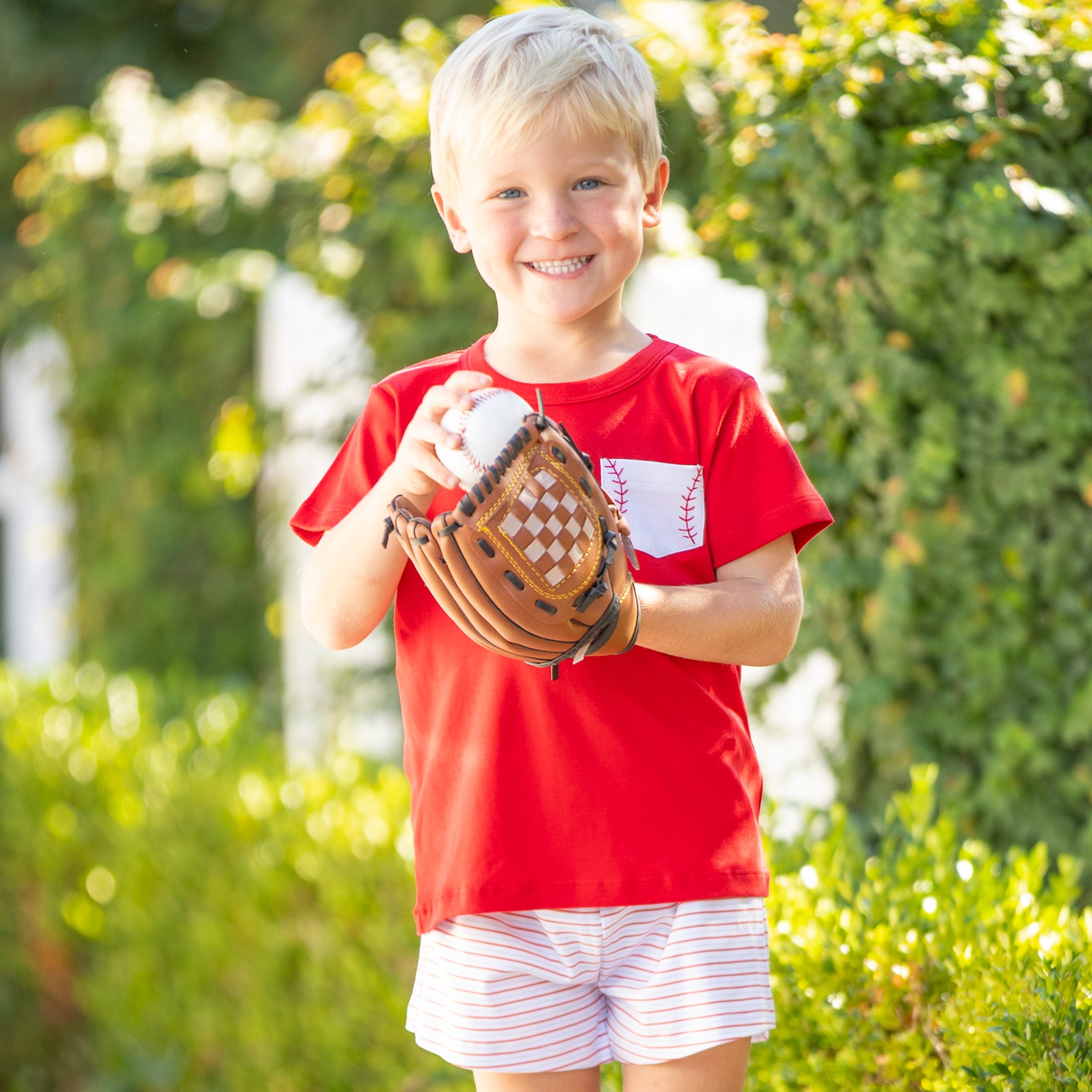Boys Pima Short Set - Home Run - Shrimp and Grits Kids