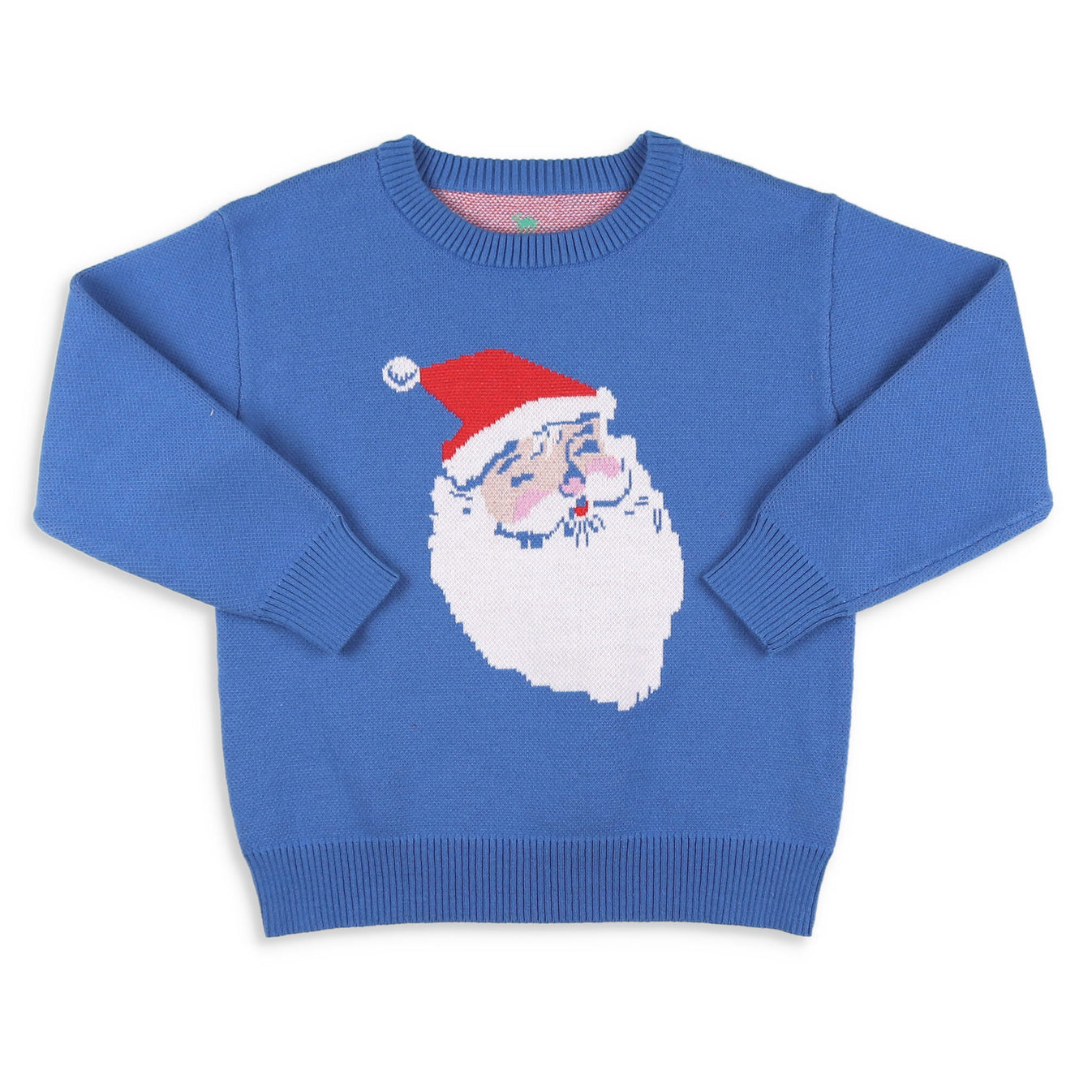Sweater - Jolly Blue Santa – Shrimp and Grits Kids
