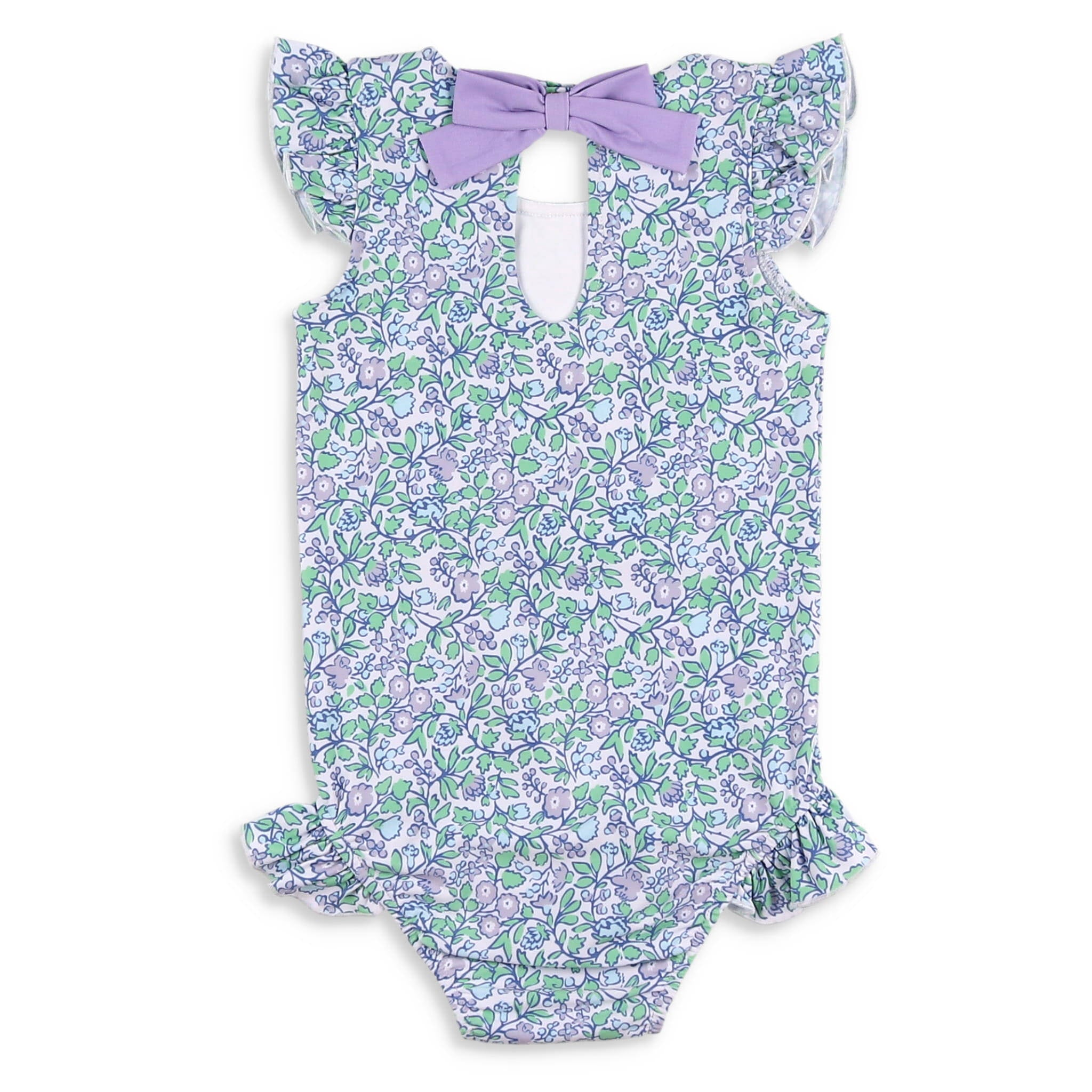 Girls One Piece - Lilac Floral – Shrimp and Grits Kids