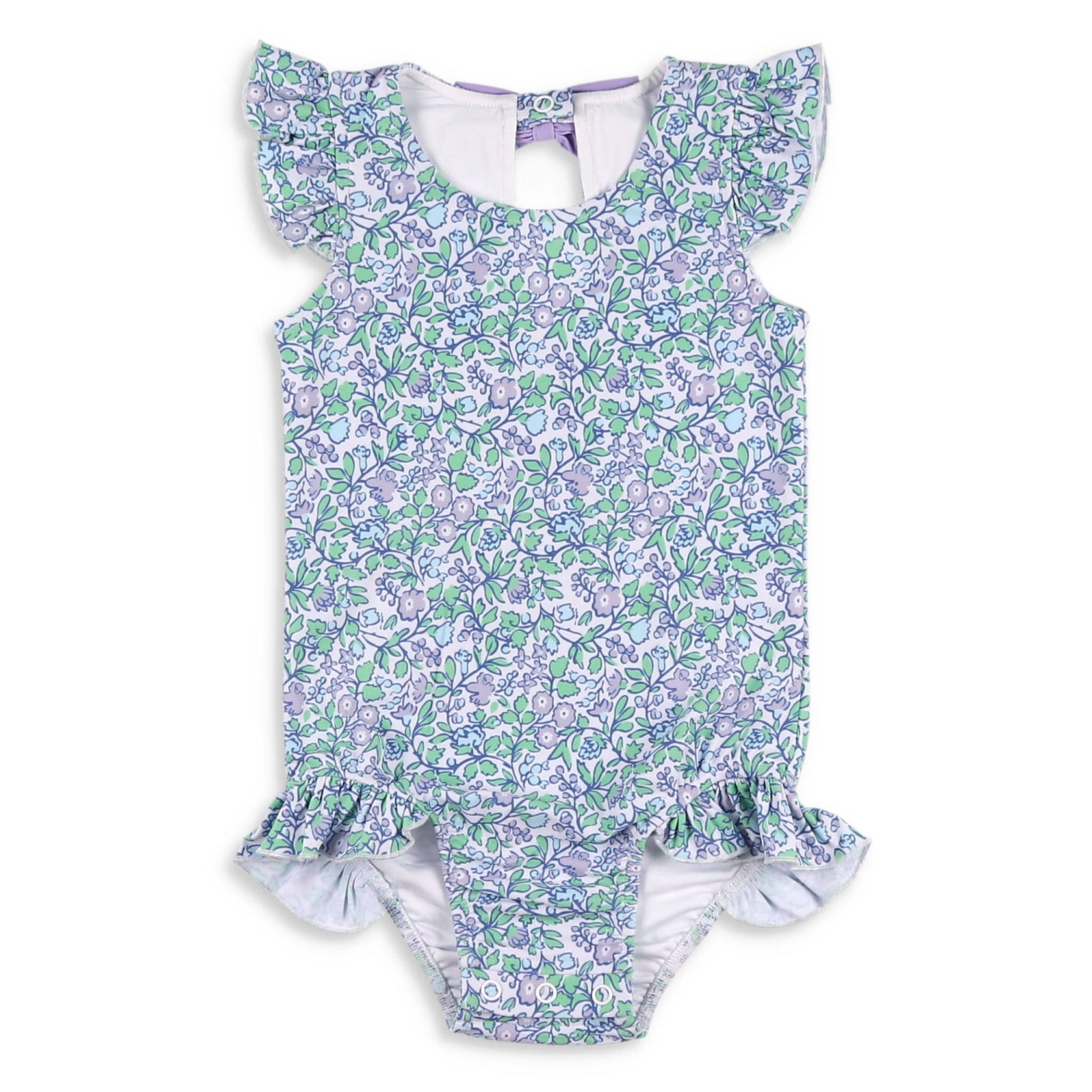 Girls One Piece - Lilac Floral – Shrimp and Grits Kids