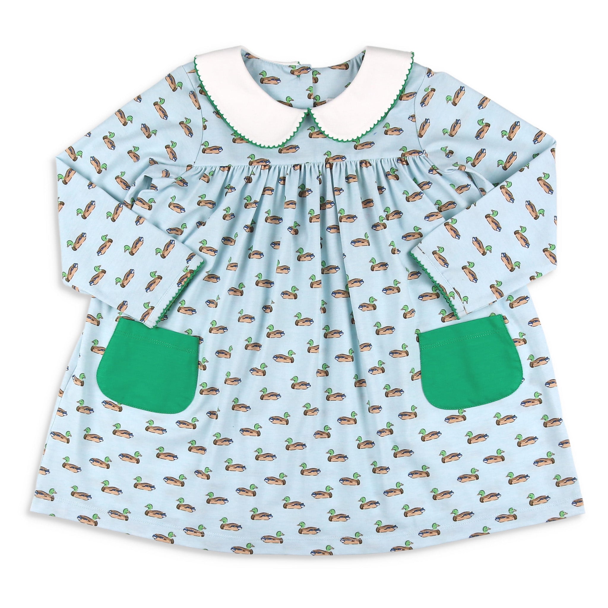 Girls Collar Dress - Mallards – Shrimp and Grits Kids