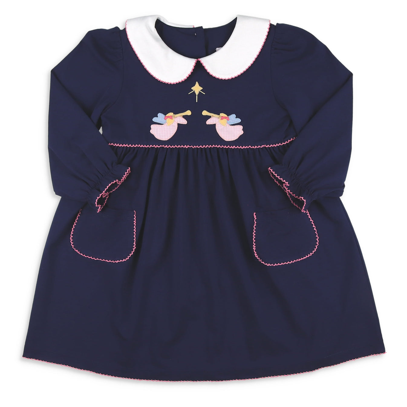 Girls Applique Dress - Nativity – Shrimp and Grits Kids