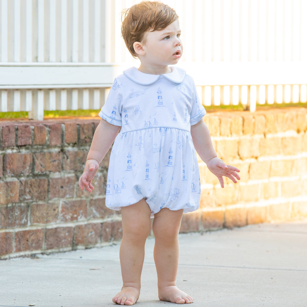 Nautical Toile Pima Bubble – Shrimp and Grits Kids