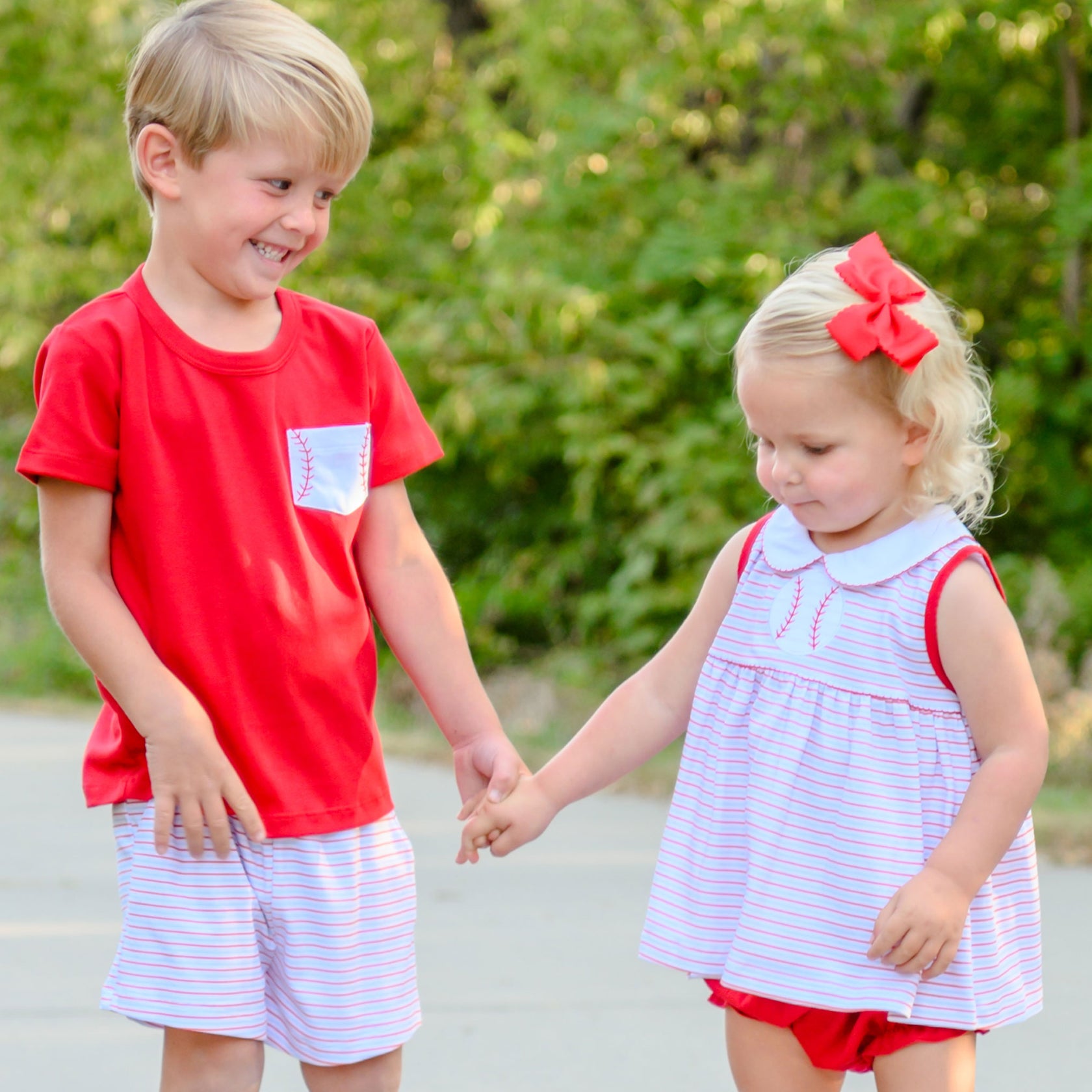 Boys Pima Short Set - Home Run - Shrimp and Grits Kids