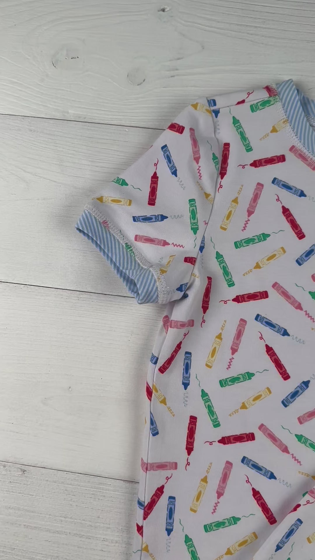 Kids Unisex Pajamas - Crayon Doodle - Shrimp and Grits Kids