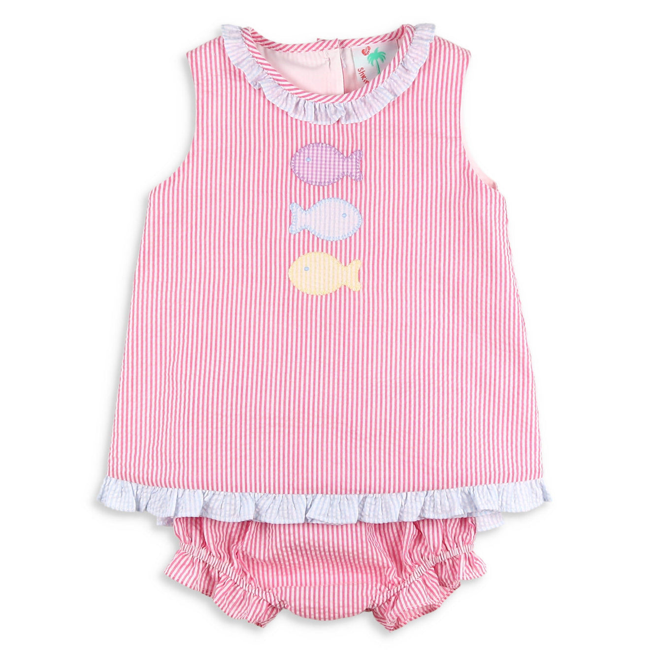 Girls Ruffle Bloomer Set - Colorful Fish – Shrimp and Grits Kids