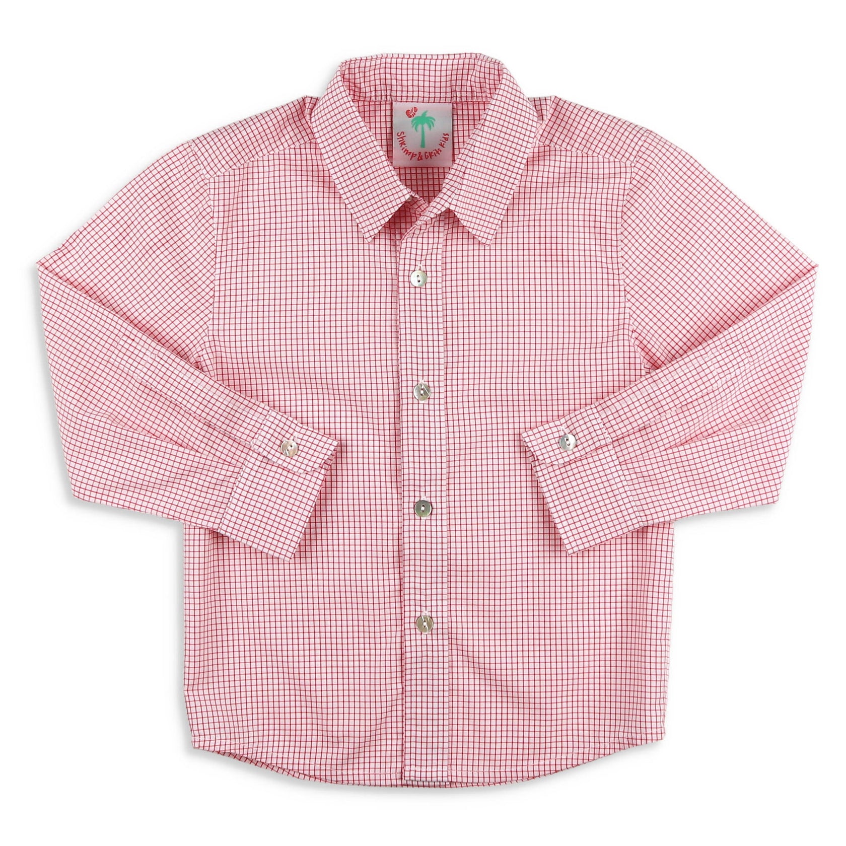Boys Oxford - Red Check – Shrimp and Grits Kids