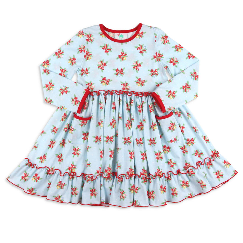 Girls Twirl Dress - Shiny Brite - Shrimp and Grits Kids