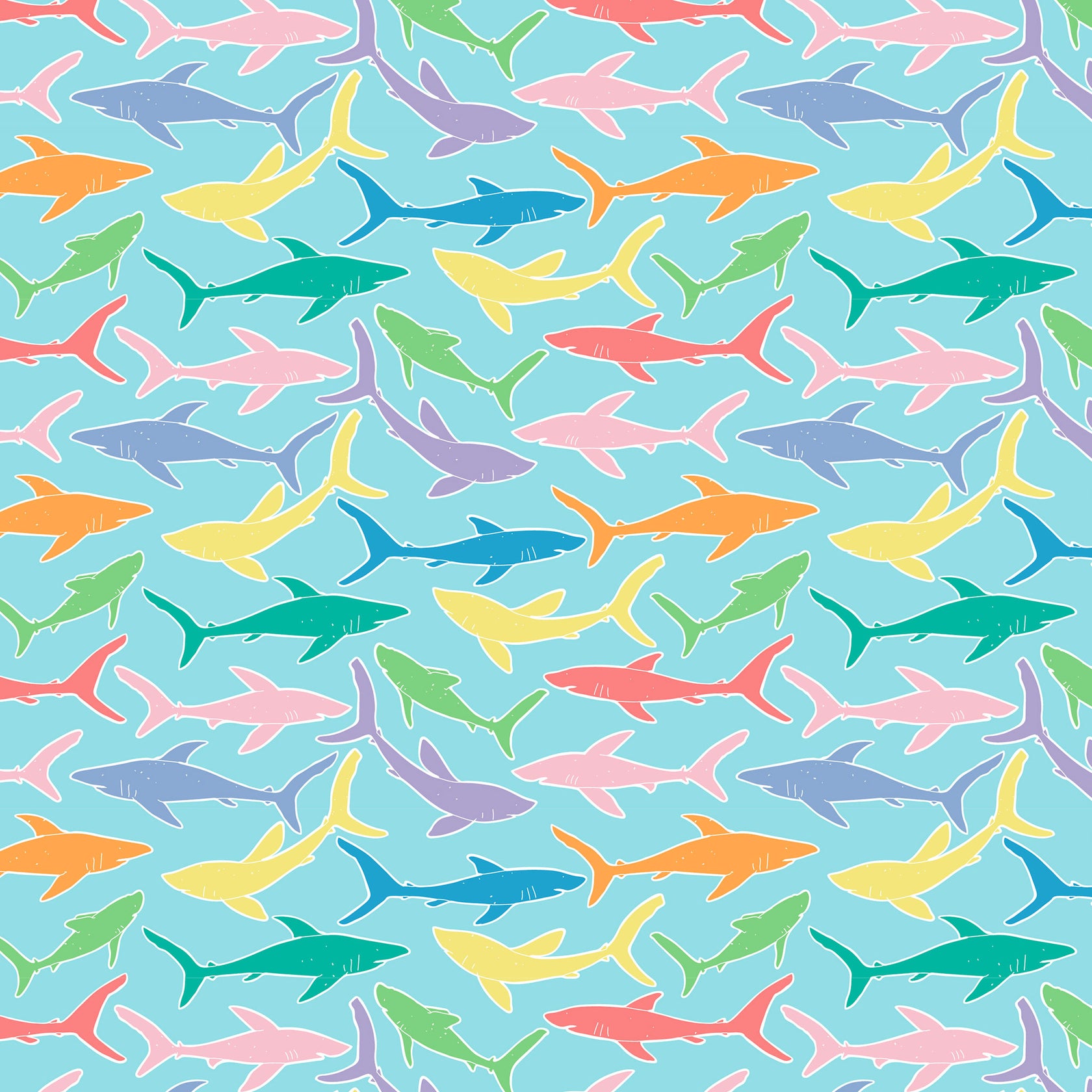 Girls Bikini - Summertime Sharks - M - Shrimp and Grits Kids